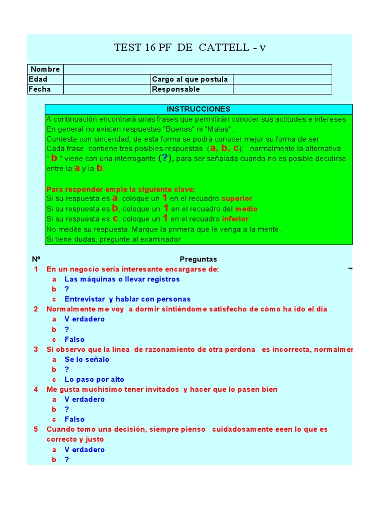 16 PF 5 - Final | PDF