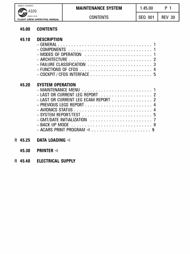 A320 Maintenance System | PDF