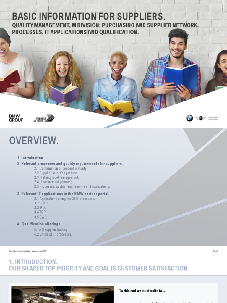 Basic Information For Suppliers BMW | PDF | Supply Chain | Information