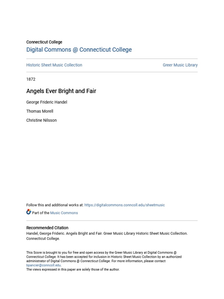 Angels Ever Bright and Fair | PDF