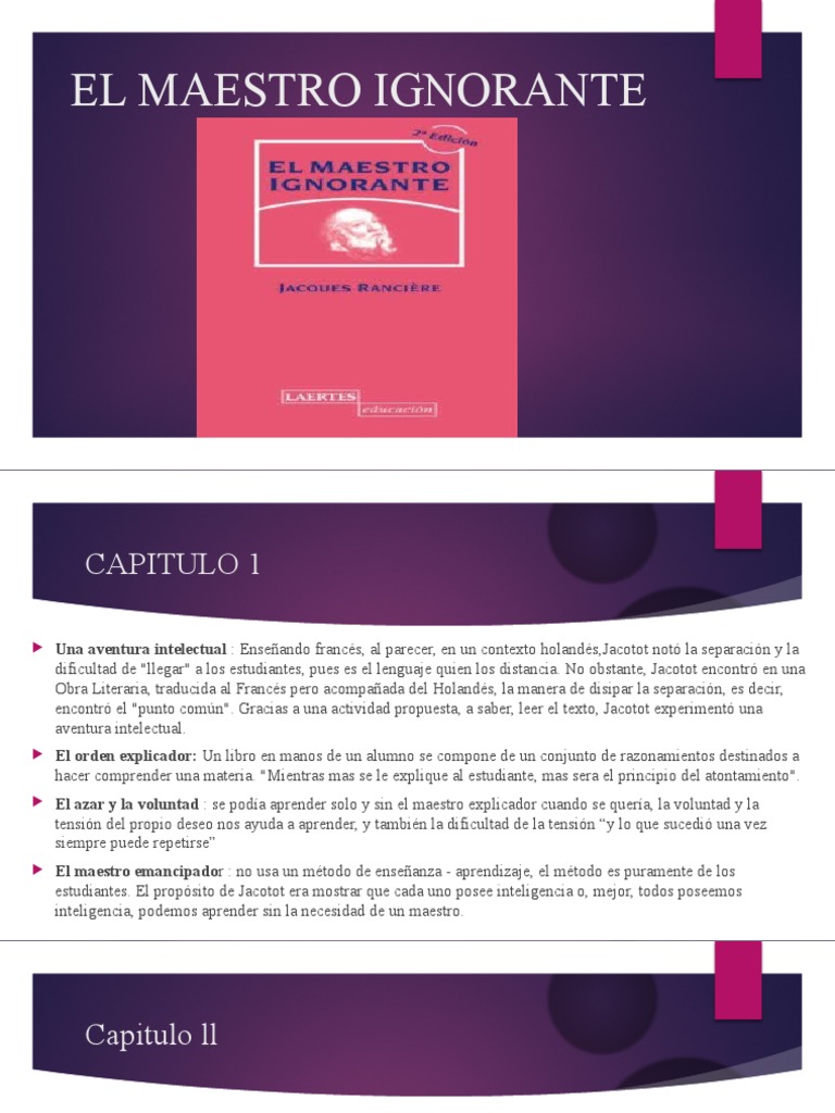 El Maestro Ignorante PW | PDF | Ciencia cognitiva | Cognición