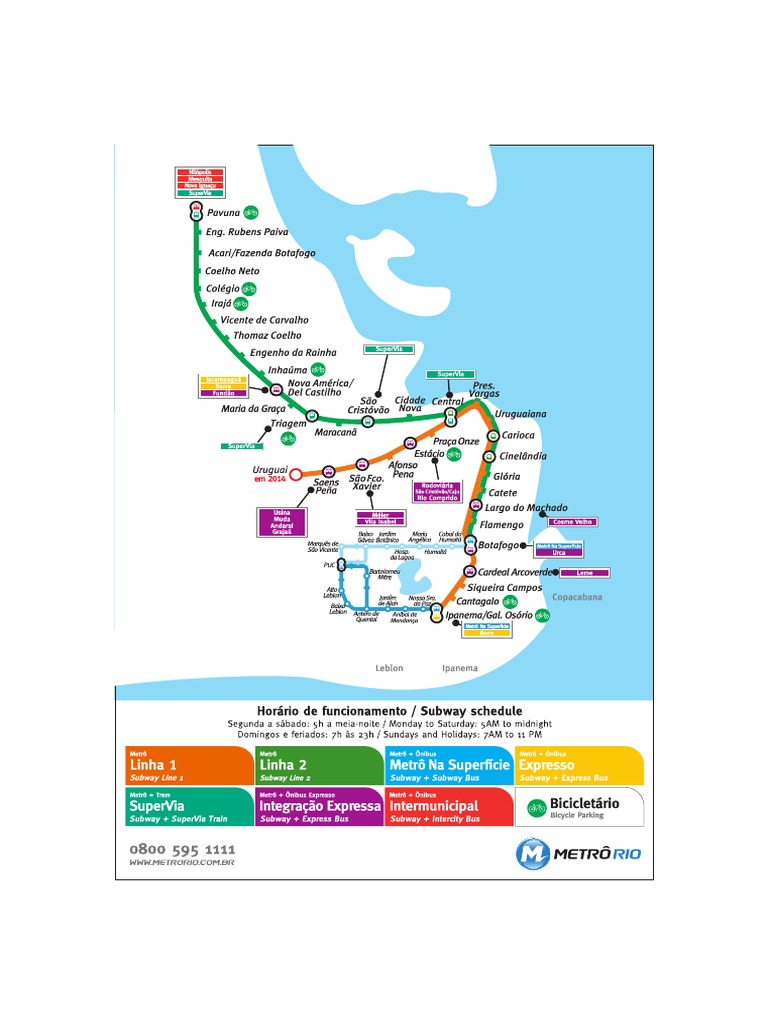 Mapa Esquematico Rio Janeiro Brasil | PDF
