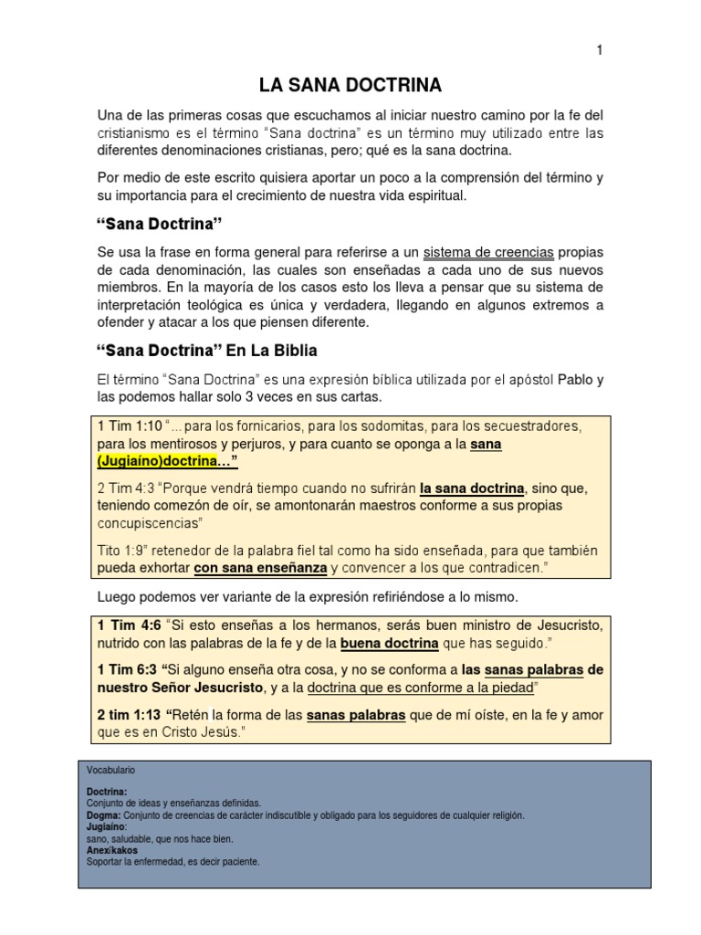 La Sana Doctrina | PDF | Religión y espiritualidad