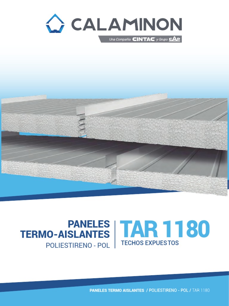 Calaminon Panel Termoaislante Tar 1180 | PDF | Aislamiento térmico ...