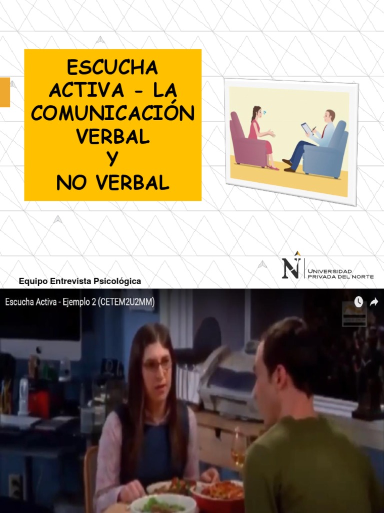 Sesión #04 Escucha Activa - Comunicacion Verbal y No Verbal | PDF | Comunicación no verbal ...