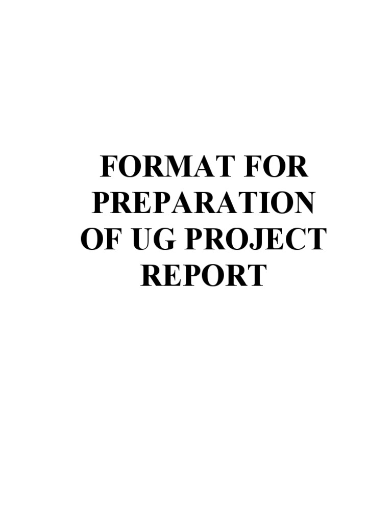UG Project Report Preparation Guide | PDF | Design | Specification ...