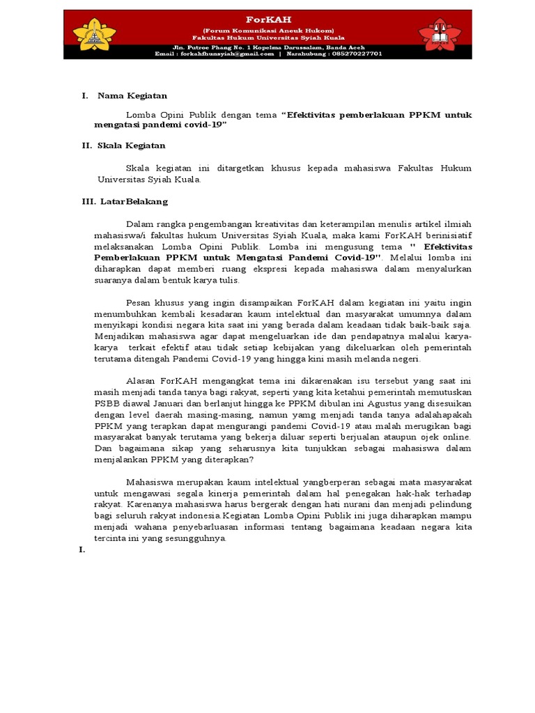 Lpj Lomba Opini Publik Pdf