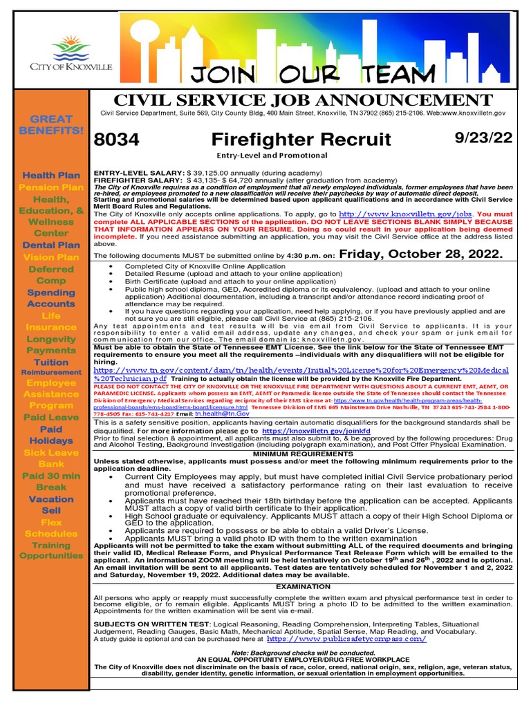 Firefighter Recruiting Information | PDF | Emergency Medical Technician ...