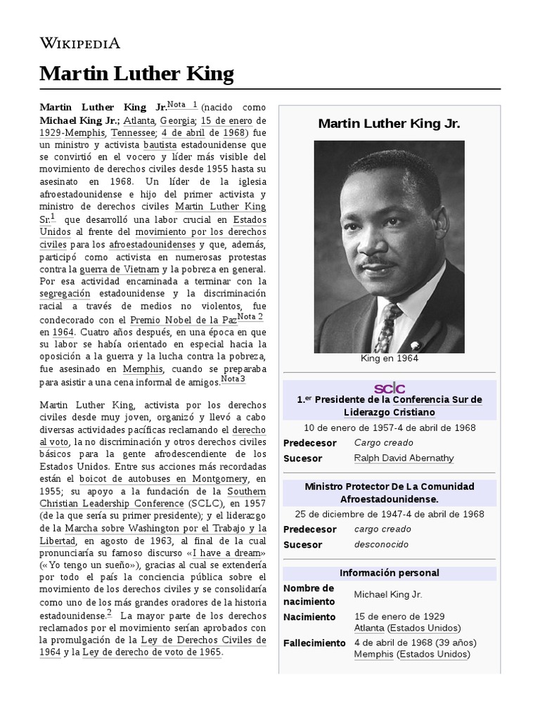 Martin Luther King | PDF | Martin Luther King hijo.
