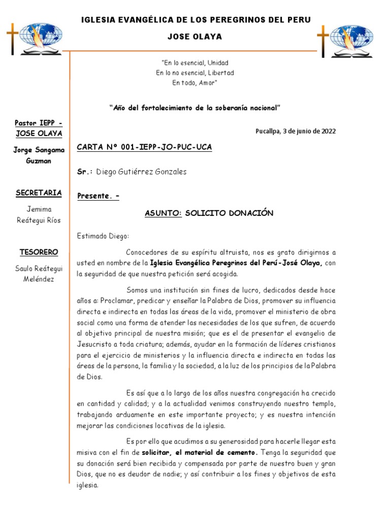 Carta de Donación | PDF | Iglesia Católica | Religiones abrahámicas