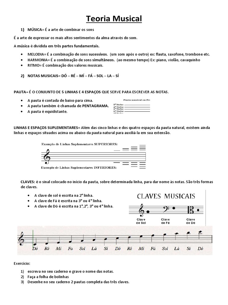 AULA 01 - Teoria Musical PDF | PDF