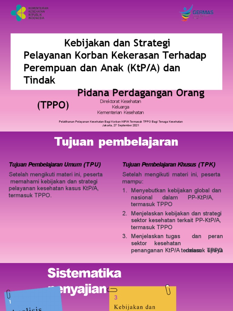 Kebijakan Dan Strategi Pelayanan KtPA Dan TPPO | PDF | Ilmu Sosial ...