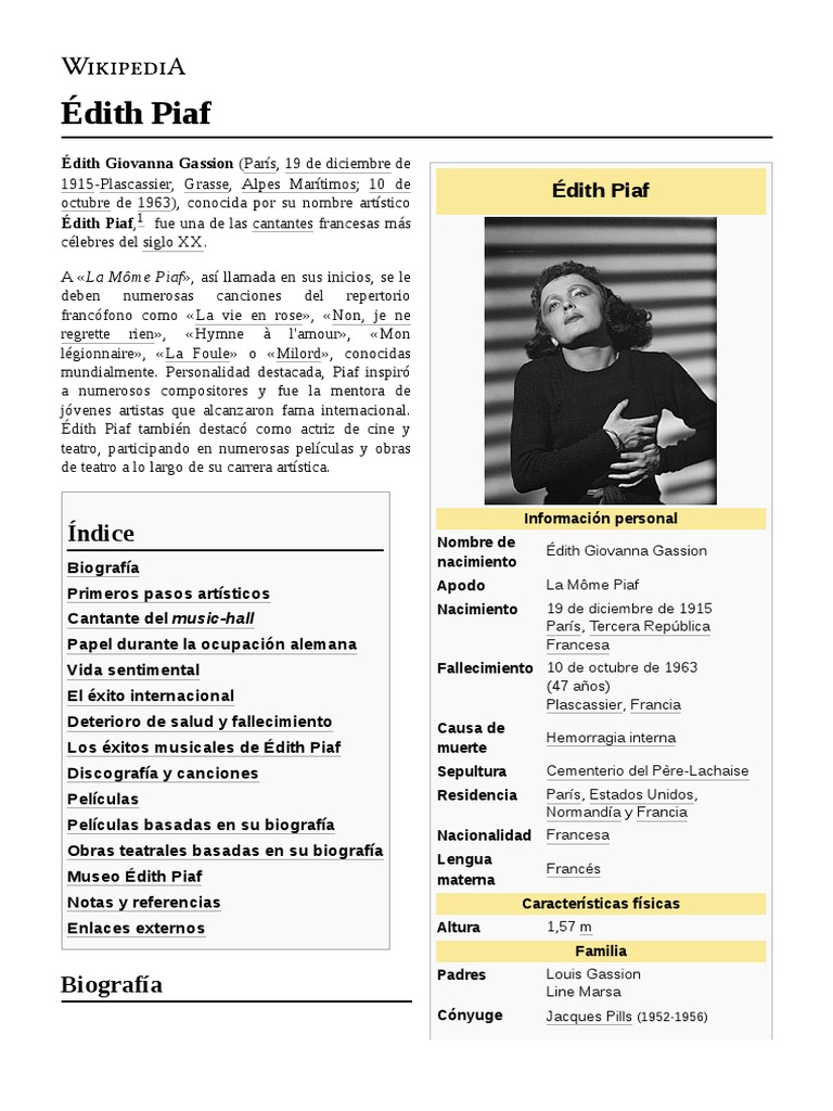 Édith_Piaf | PDF