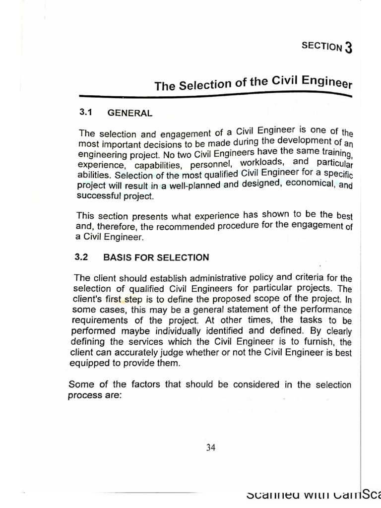 S3 The Selection of The Civil Engineer | PDF
