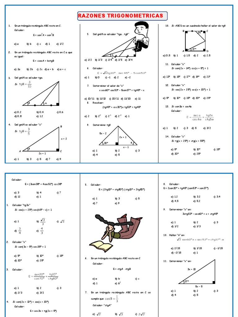 Evaluacion de Triangulos Notables | PDF | Geometría Elemental | Geometría del plano euclidiano