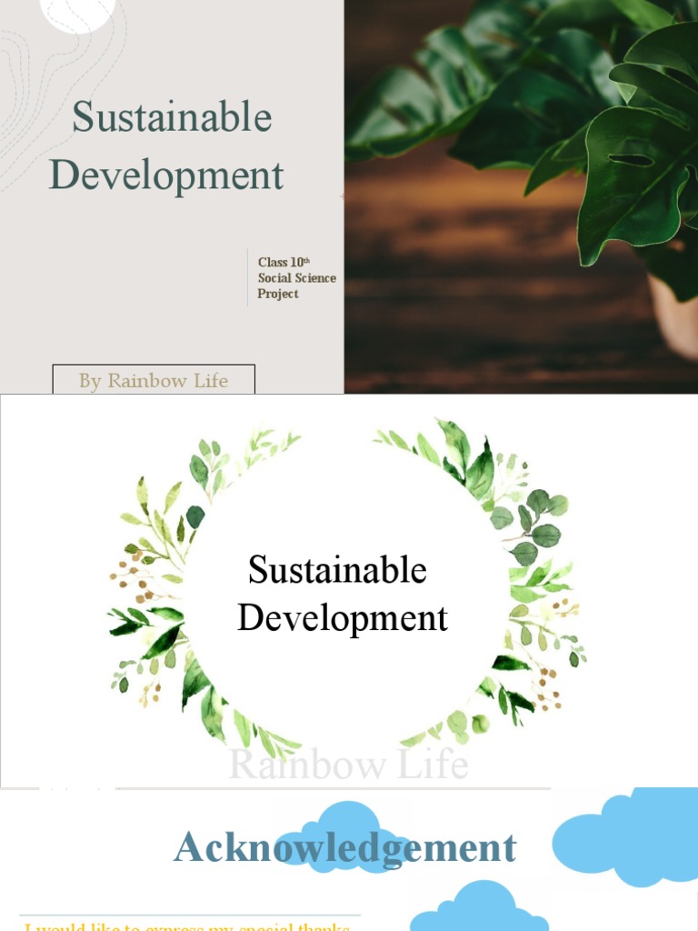 Sustainable Development: by Rainbow Life | PDF | Sustainability | Sustainable Development
