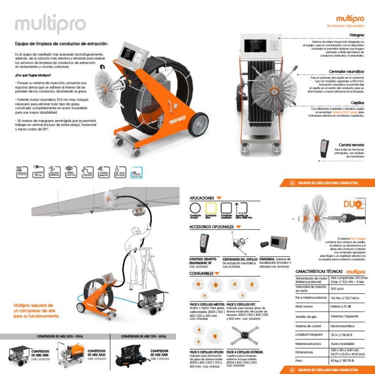 Multipro - Esquipo Limpieza de Conductos de Extracción ES | PDF | Bienes manufacturados