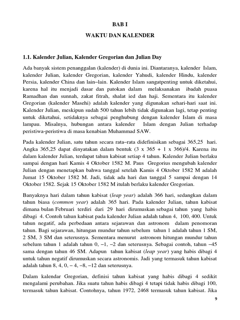 Kalender Julian dan Gregorian | PDF