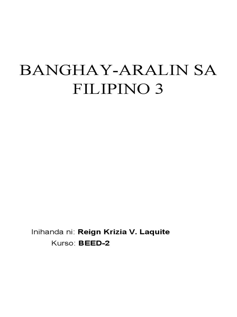 Banghay-Aralin Ni Reign | PDF