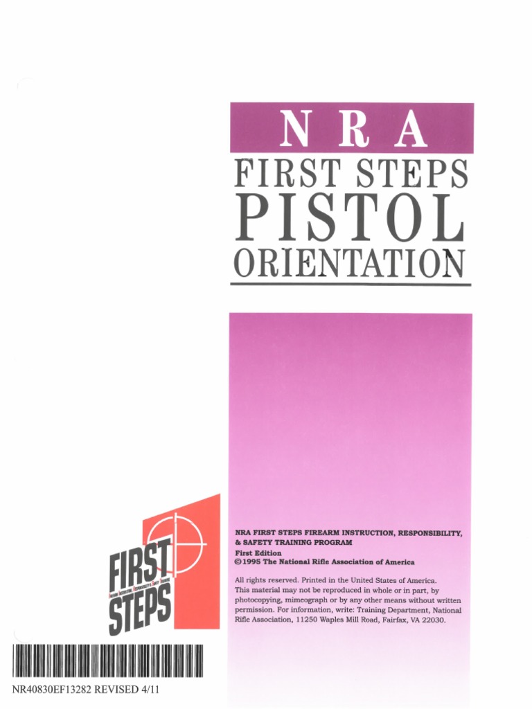 NRA FIRST Steps Pistol Lesson Plan Appendix 7-21 | PDF | Career ...