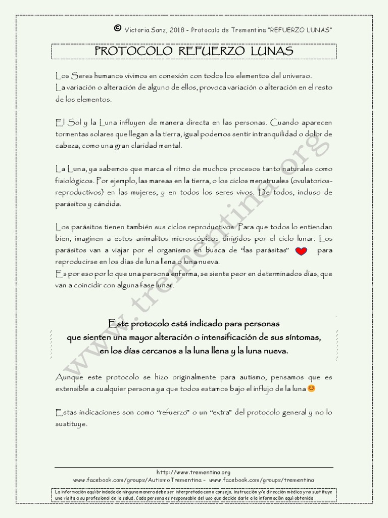 PROTOCOLO REFUERZO LUNAS by Victoria Sanz | PDF | Luna | Especialidades Medicas