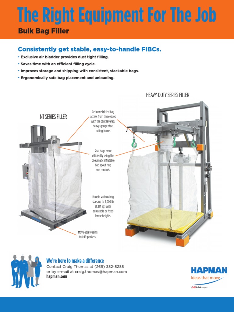 Hapman - Bulk Bag Filler | Download Free PDF | Manufactured Goods | Equipment