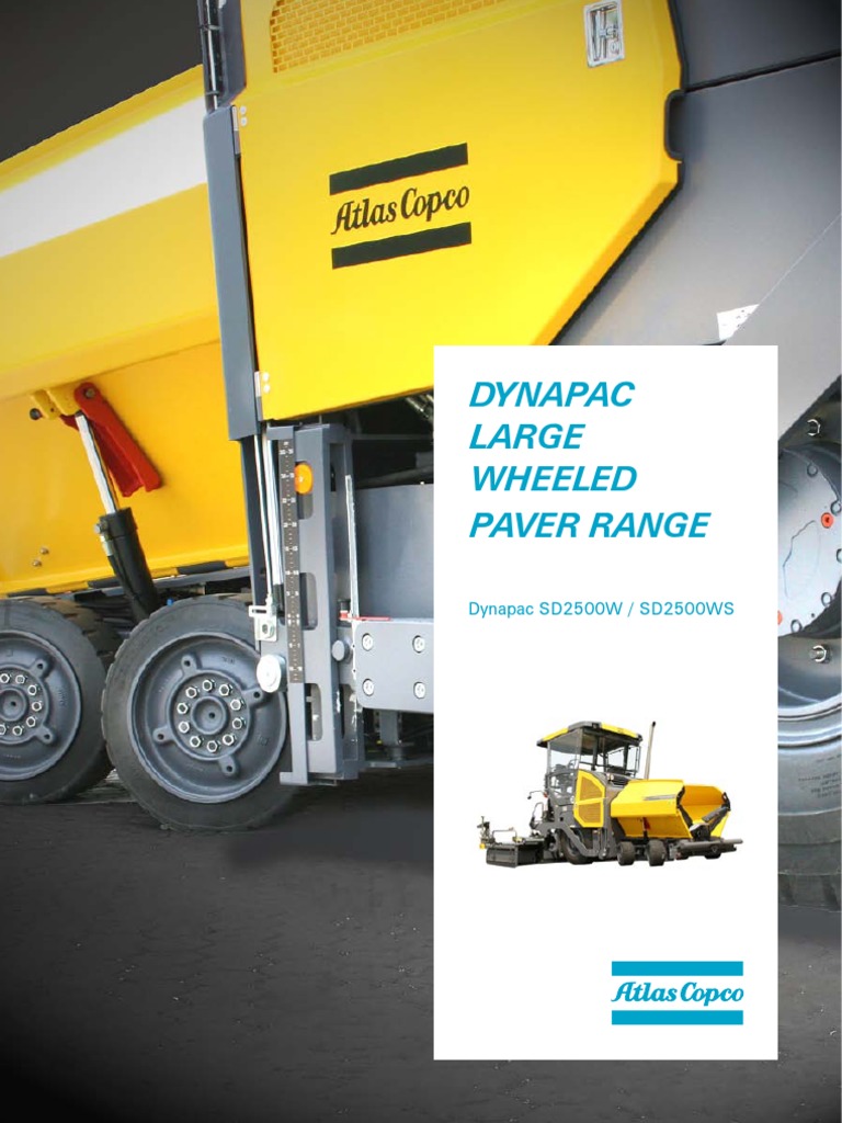 Dynapac Large Wheeled Paver Range: Dynapac SD2500W / SD2500WS | PDF
