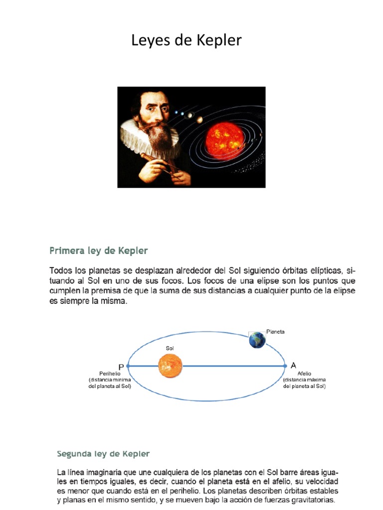 Leyes de Kepler | PDF | Unidad Astronómica | Sistema solar