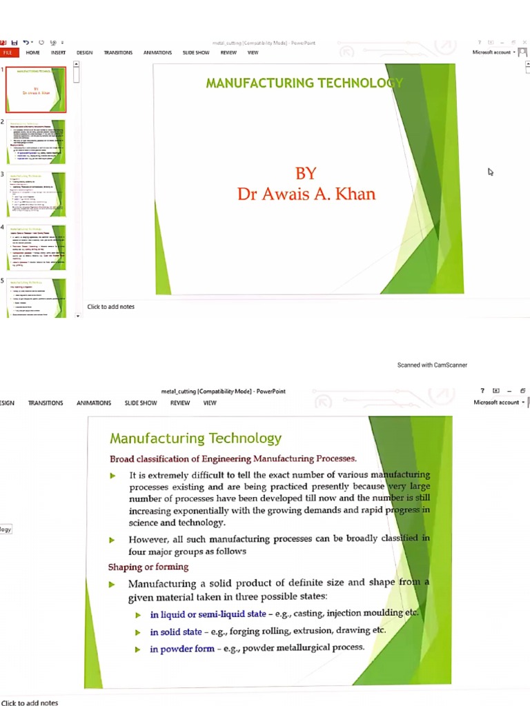 Manufacturing Technology | PDF