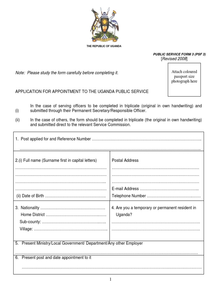Public Service Form 3 Ps Form 3 | PDF | Public Law | Common Law