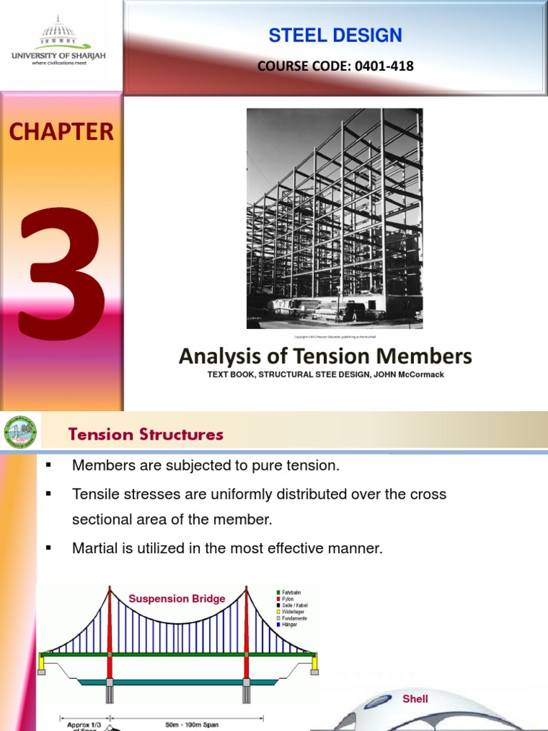 Design and Analysis of Tension Members | PDF | Strength Of Materials ...