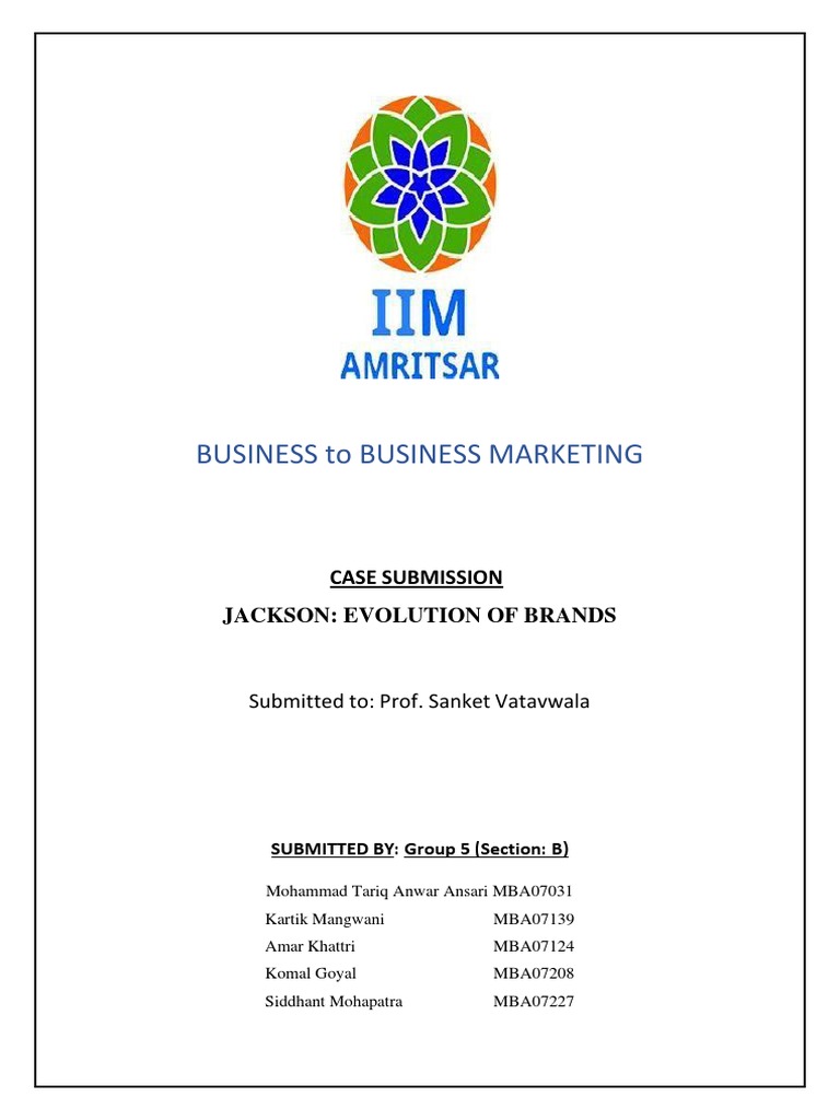 Jackson Case Group5 | PDF | Cummins | Market (Economics)