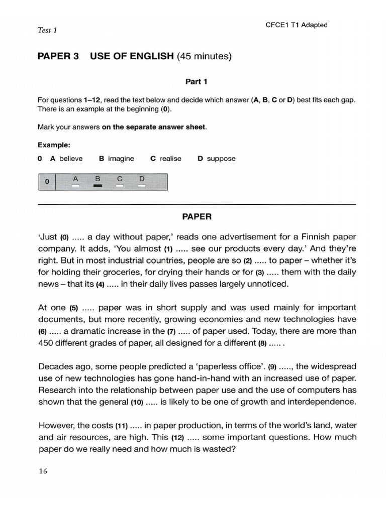 CFCE1 T1 UoE-P1 | PDF