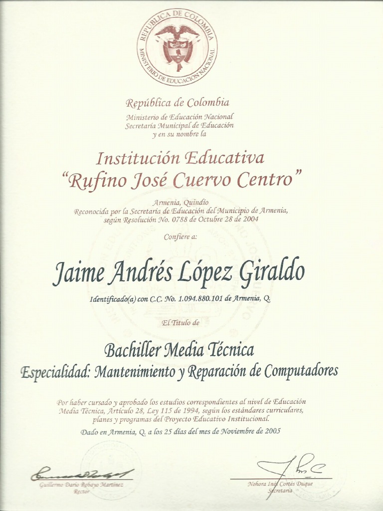 Diploma Bachiller Pdf