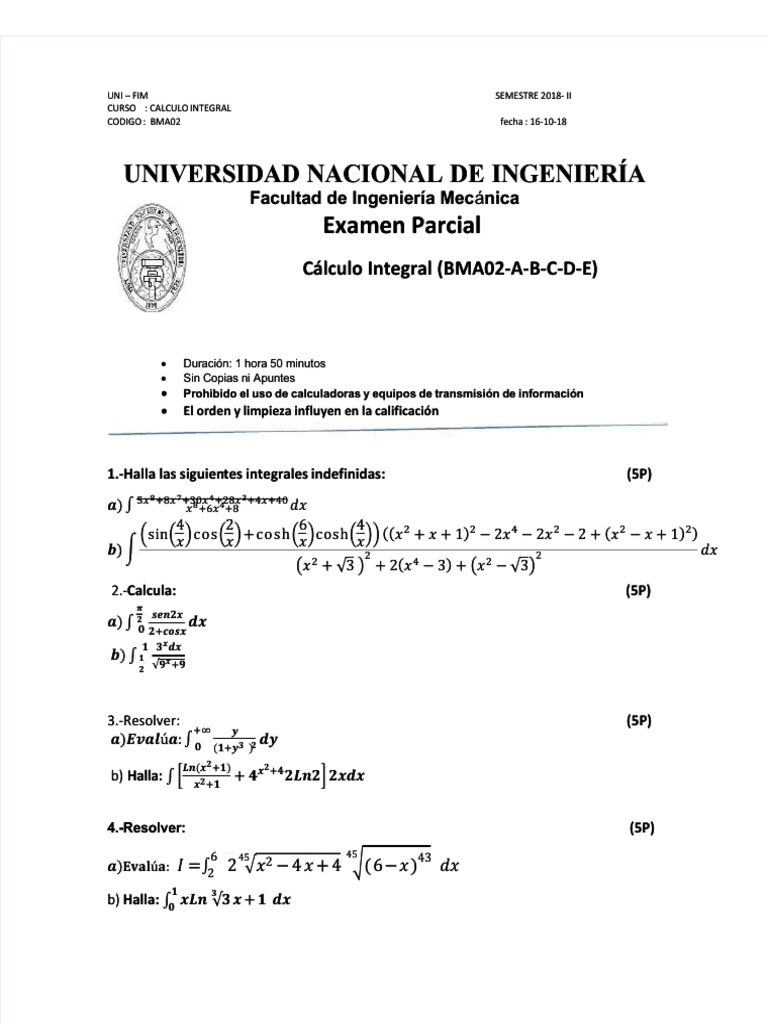 Examen Uni 2025 Pdf Calendar