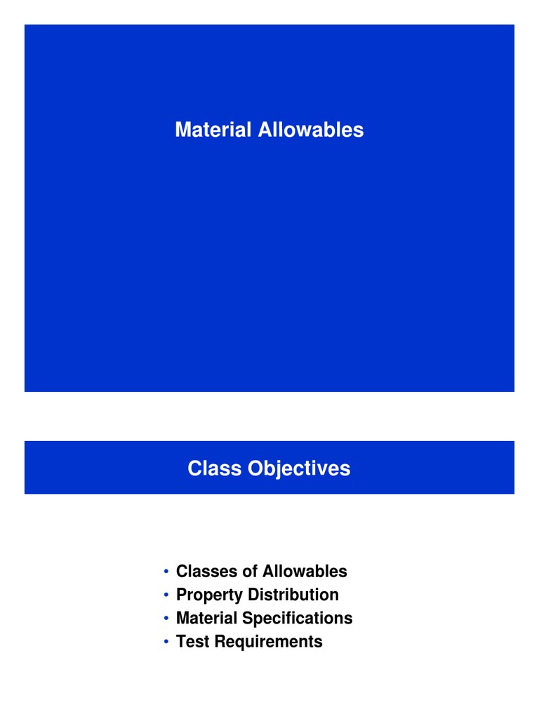 Development of Material Allowables and Their Application in Aircraft ...