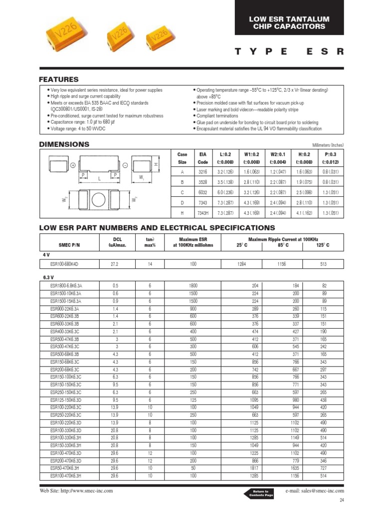 Type ESR: Features | PDF | Computer Engineering | Quantity