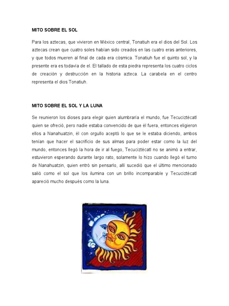 Mito Sobre El Sol | PDF