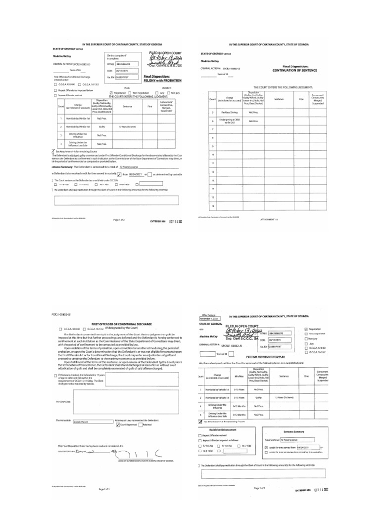 Madrina Mccay Plea Deal | PDF