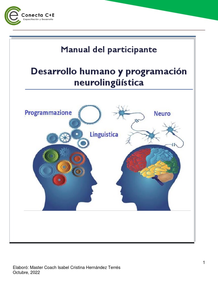 Manual Participante Desarrollo Humano y PNL Oct 2022 | PDF | Programación neurolingüistica | Las ...