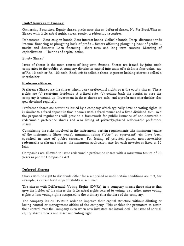 Unit 2 Pdf Bonds Finance Stocks