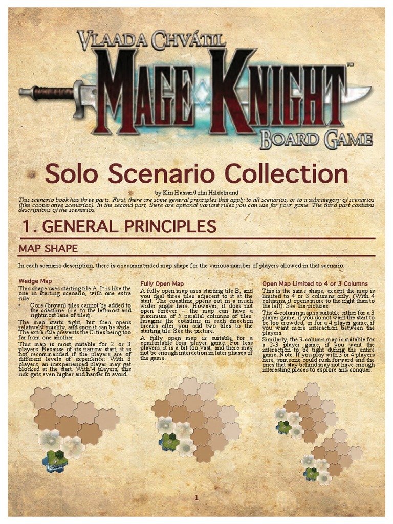 Mage Knight - Solo Campaign Collection (v2) | PDF | Playing Cards ...