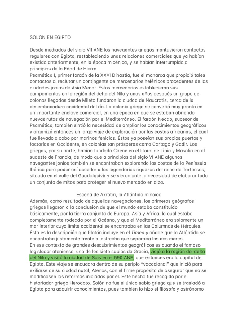 Solon en Egipto | PDF | Historia