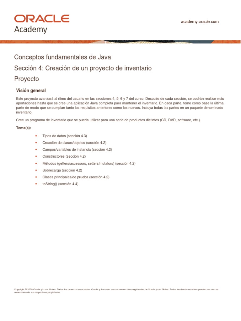 JF 4 Project Esp | PDF | Java (lenguaje de programación) | Constructor ...