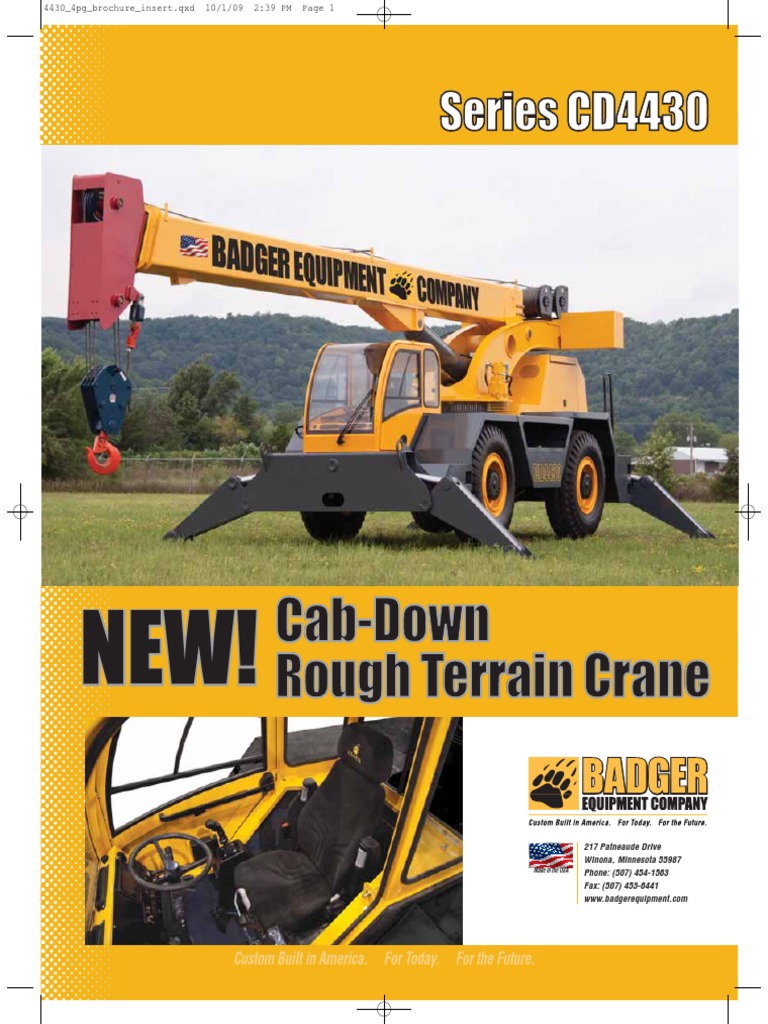 Badger - CD4430 | PDF | Crane (Machine) | Axle