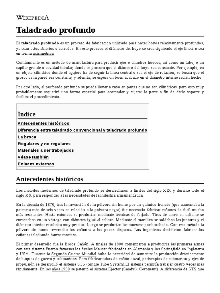 Taladrado Profundo | PDF | Herramientas | Procesos industriales