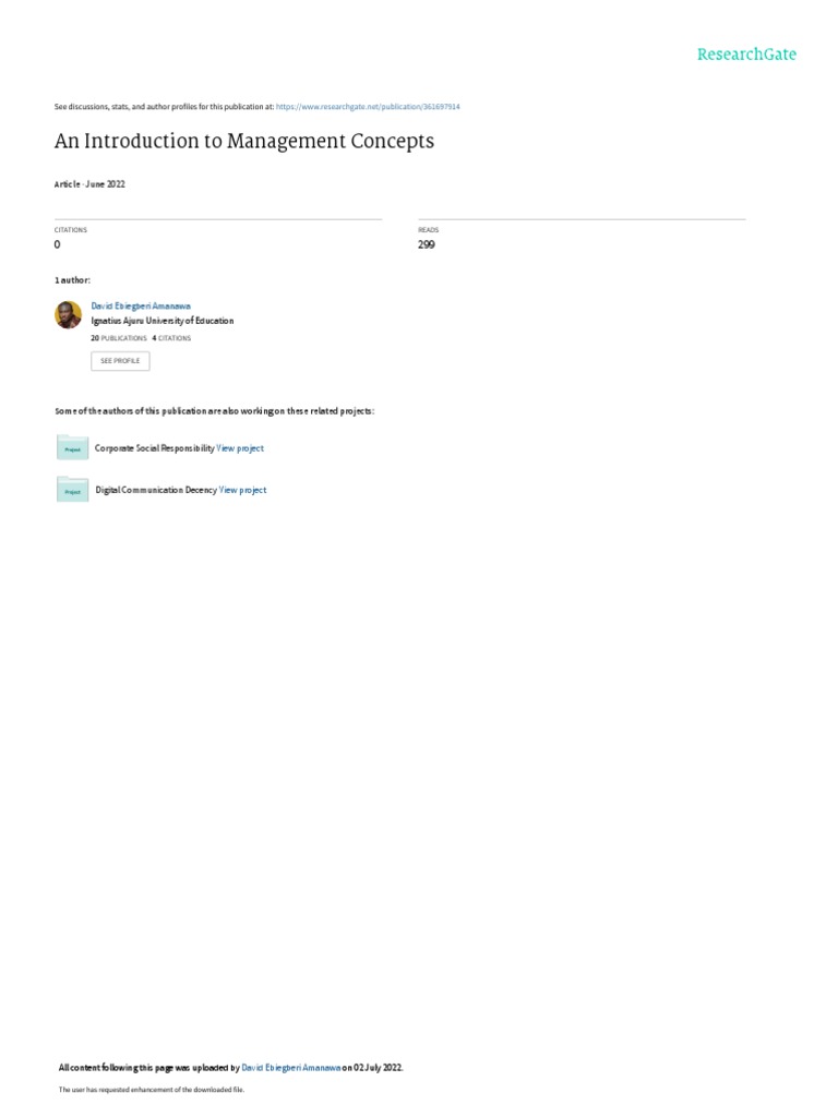 An Introductionto Management Concepts | PDF