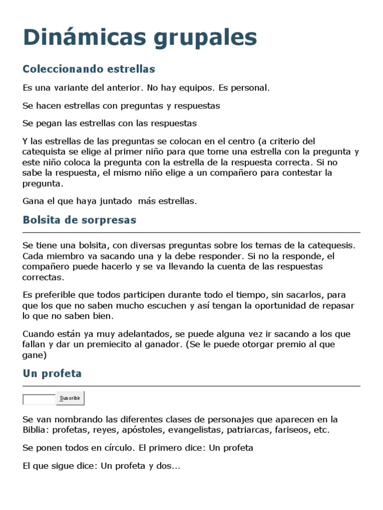 Dinámicas Grupales para Catecismo | PDF | Misa (liturgia) | Sacramentos