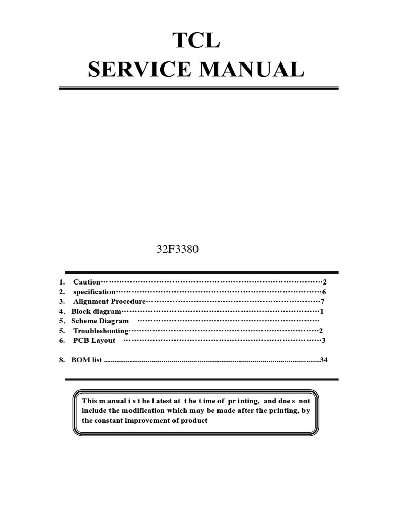 32F3380 MS82-AP Service Manual | PDF | Hdmi | Menu (Computing)