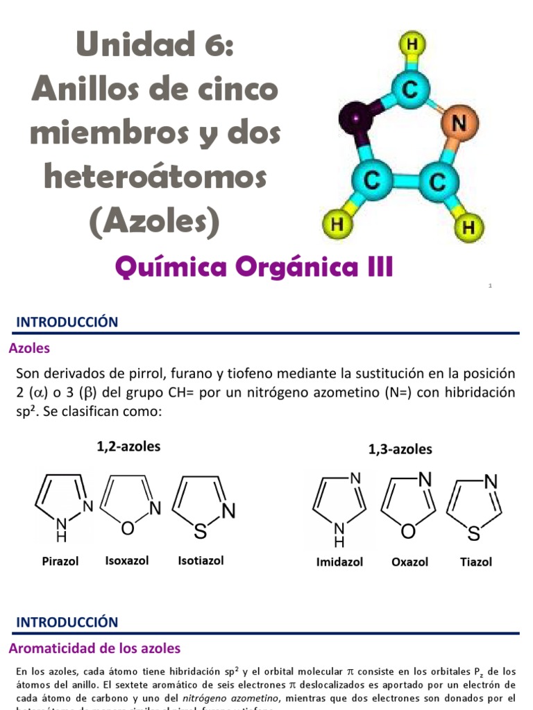 Orgánica: Anillos de Cinco Miembros y Dos Heteroatomos | PDF | Piridina ...